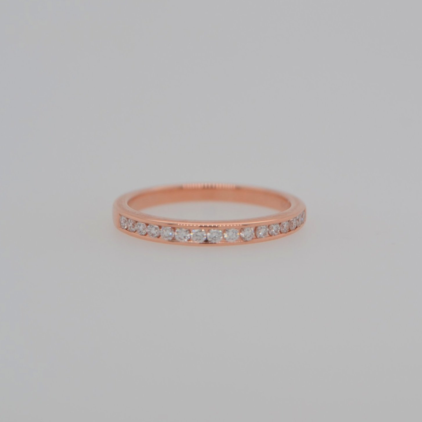 14K Rose Gold Diamond Channel Set Band - JC Jewelers
